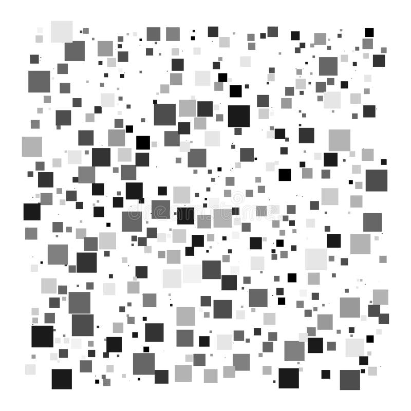 Grayscale Random Squares, Checkered Pattern Stock Vector - Illustration ...