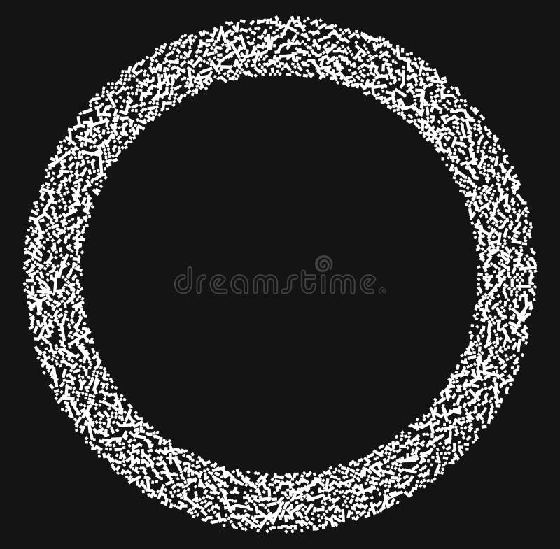Grayscale Random Squares in Circle Formation Abstract Geometric Element ...