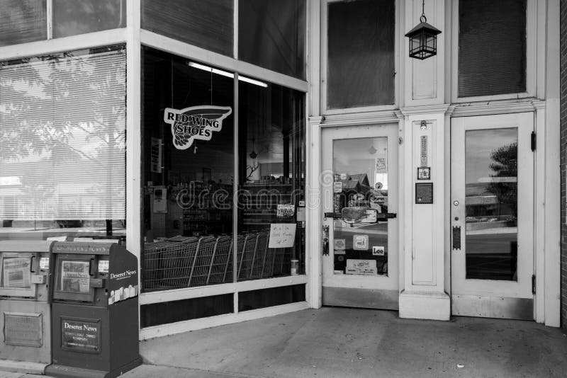 Closed Storefront in Downtown Stock Photo - Image of downtown, locked ...