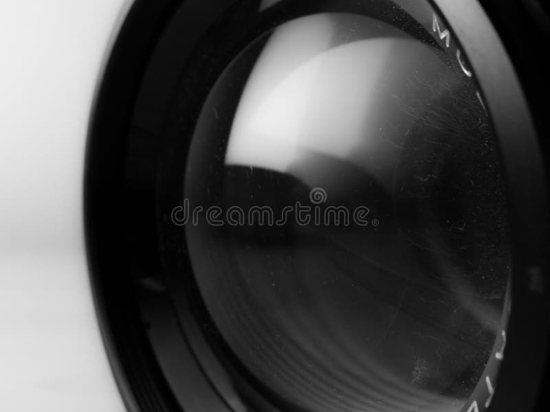 Grayscale Shot of a Camera Lens Stock Photo - Image of lens, optical ...