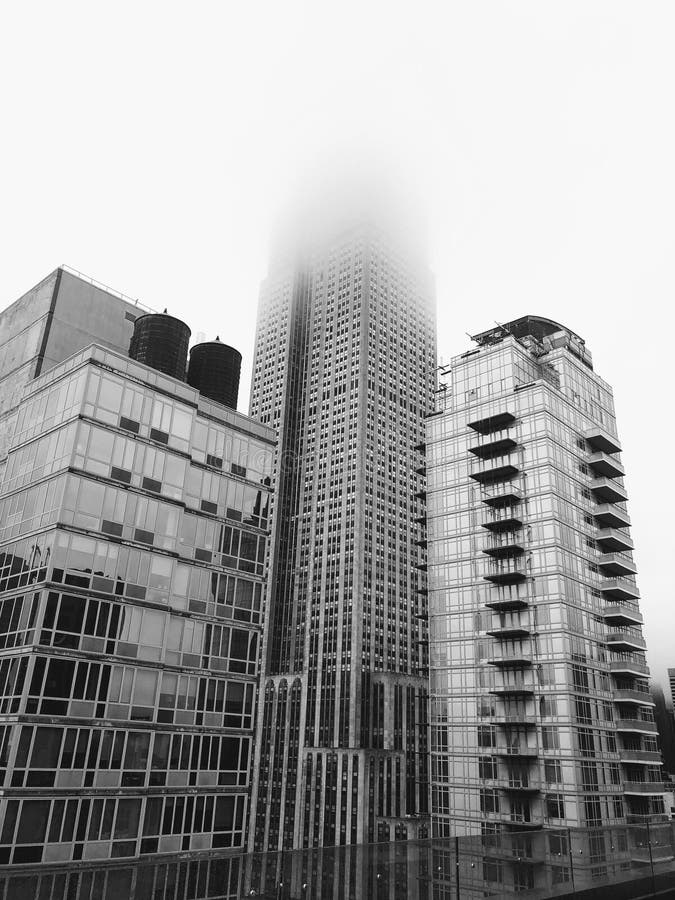 Grayscale Shot of the Exterior Design of a Modern Architectures Stock ...