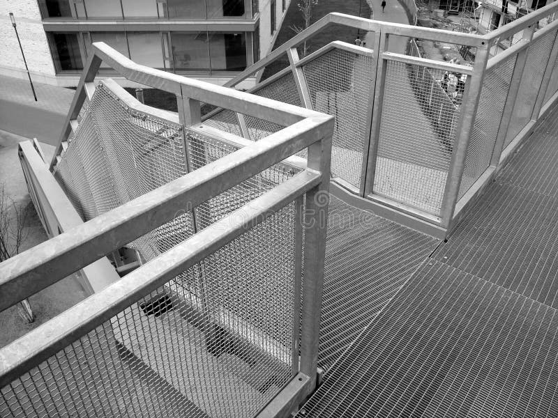 Grayscale Shot of Stair Railing Stock Photo - Image of stairs, stairway ...