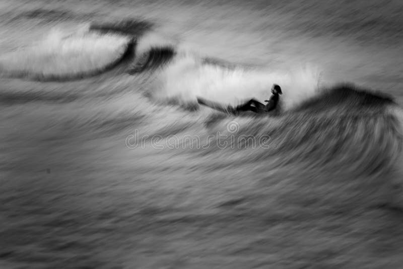 Grayscale Shot Surfer Riding Waves Stock Photos - Free & Royalty-Free ...