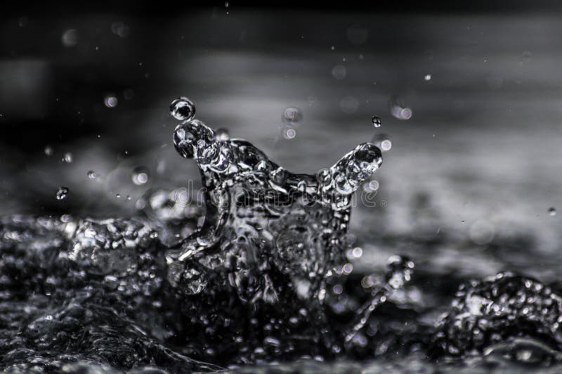 Grayscale Shot of a Water Splash - Perfect for Wallpaper Stock Image ...