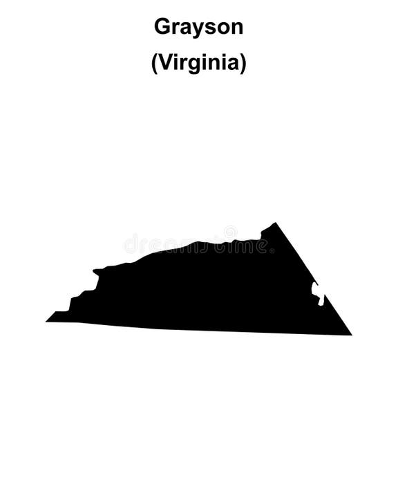 Grayson outline map stock vector. Illustration of design - 361871612