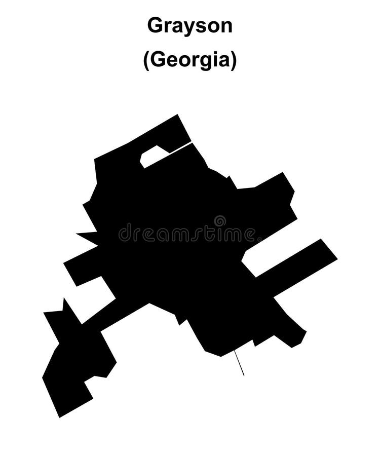 Grayson outline map stock vector. Illustration of design - 387022326