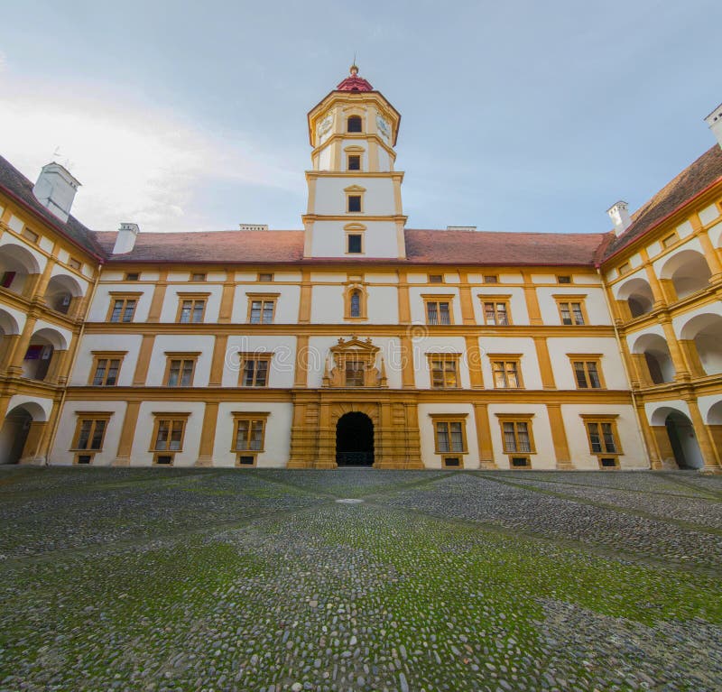 Graz, Austria - October 14, 2019: Interior Courtyard of Eggenberg ...