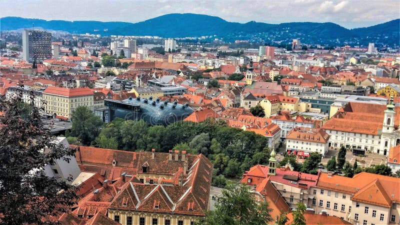 Graz, Austria. stock photo. Image of architecture, view - 142090014