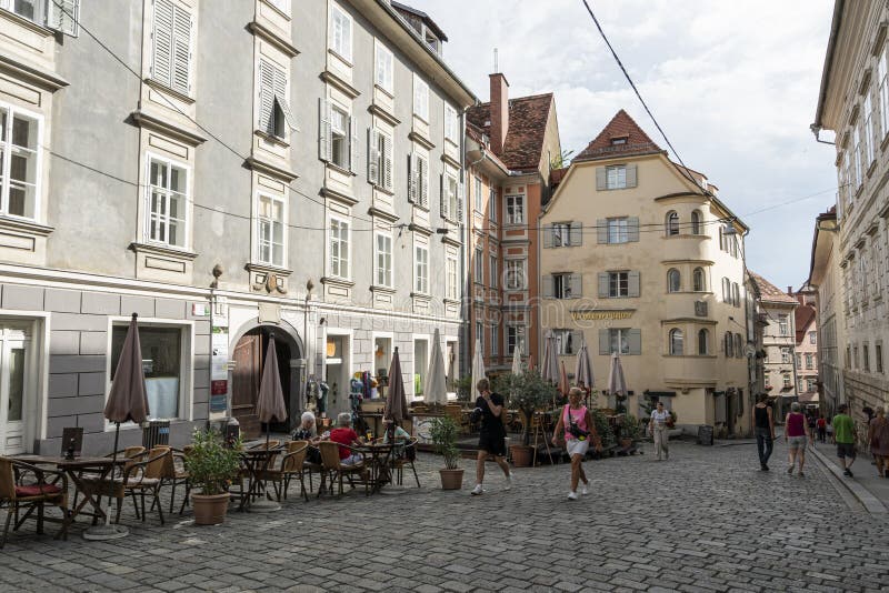 Graz city center editorial photography. Image of decoration - 193949067