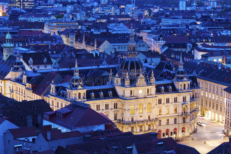 Graz City Hall on Hauptplatz Stock Image - Image of austria, styria ...