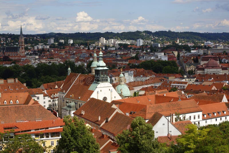 Graz City View in Austria,2015 Stock Photo - Image of centre, cityscape ...
