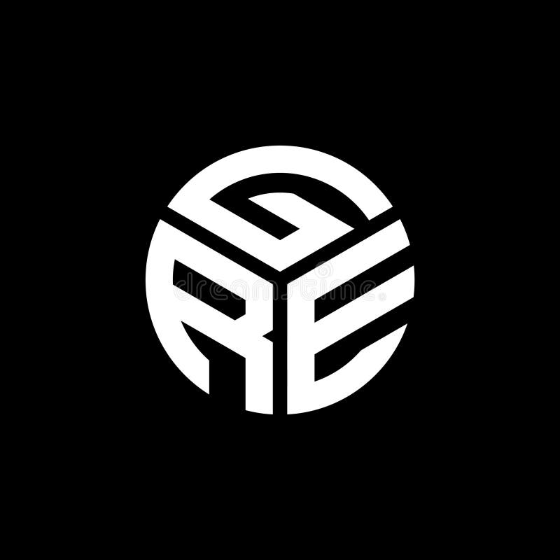 GRE Letter Logo Design on Black Background. GRE Creative Initials ...