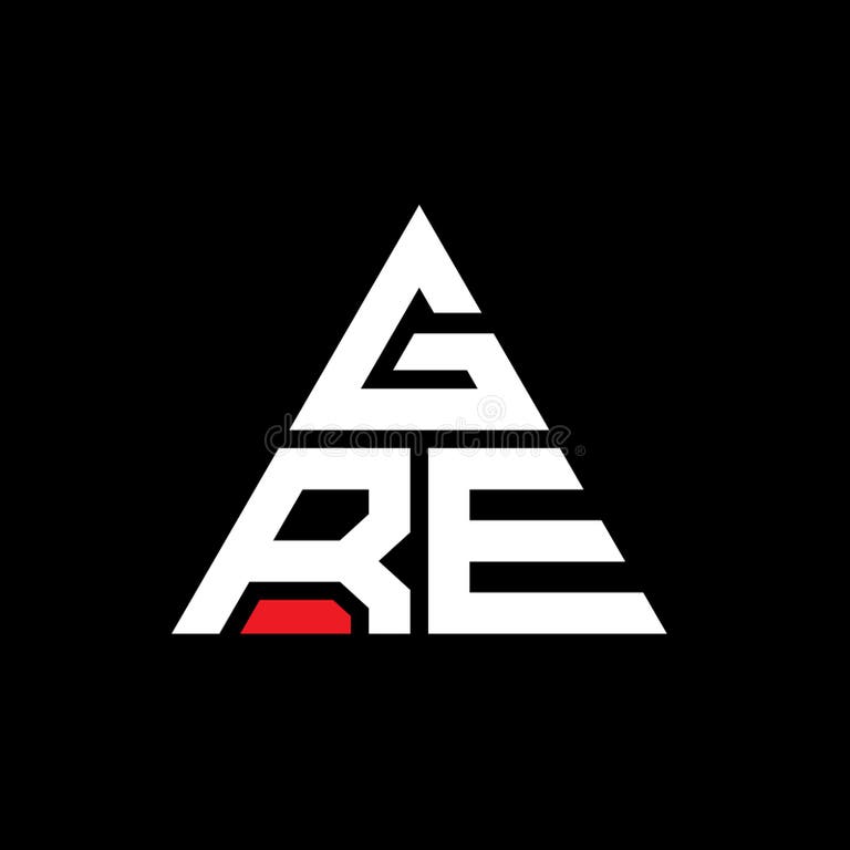 GRE Triangle Letter Logo Design with Triangle Shape. GRE Triangle Logo ...