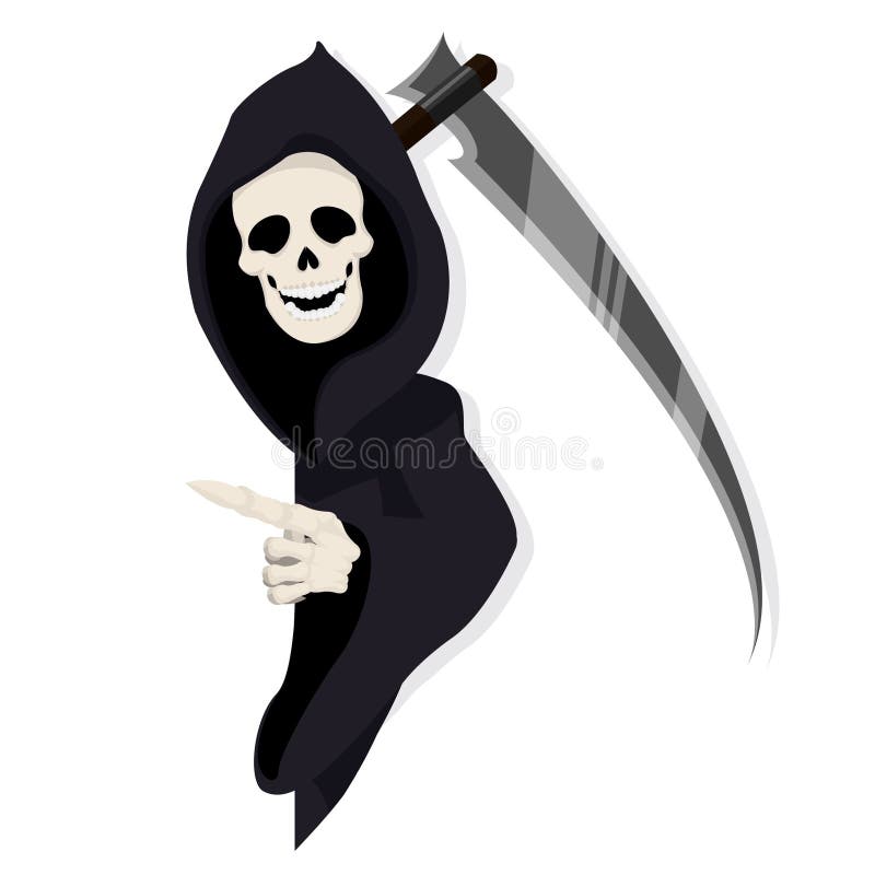 Grim Reaper Pointing Stock Illustrations – 52 Grim Reaper Pointing ...