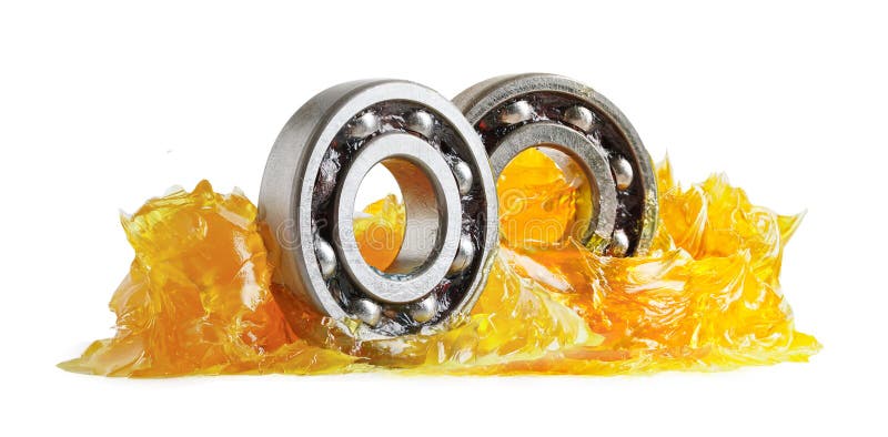 Grease and Ball Bearing Isolated on White Background Stock Image ...
