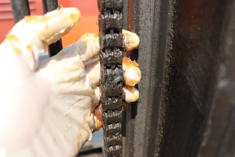 Grease used in industry stock image. Image of industrial - 209032981