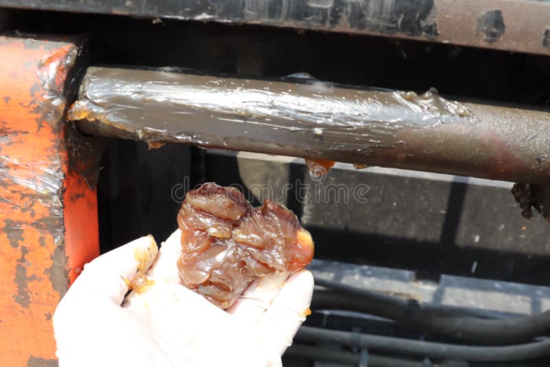 A Lot of Used Grease in the Gear Mechanism Stock Image - Image of ...