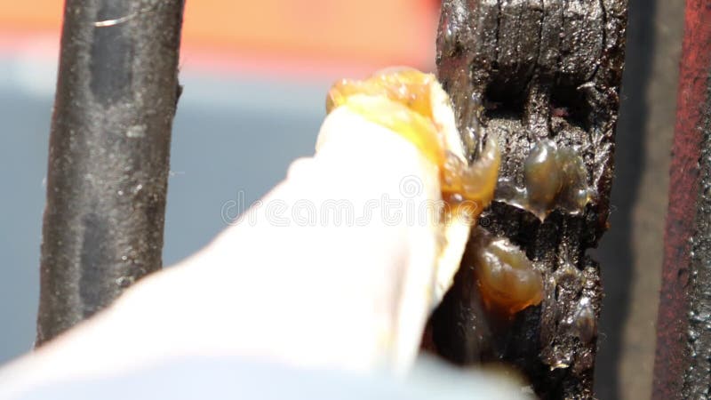 Grease used in industry stock video. Video of grease - 218895621