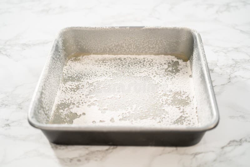 Greasing baking pan stock photo. Image of making, preparing - 289521092