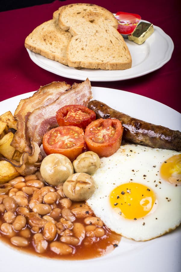 Greasy British Breakfast stock image. Image of full, juice - 51427475
