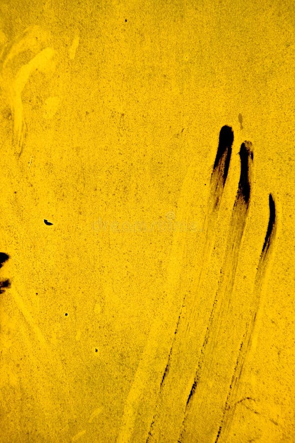 Greasy Hand Print on Yellow Wall Stock Photo - Image of dust, dirt: 5592976