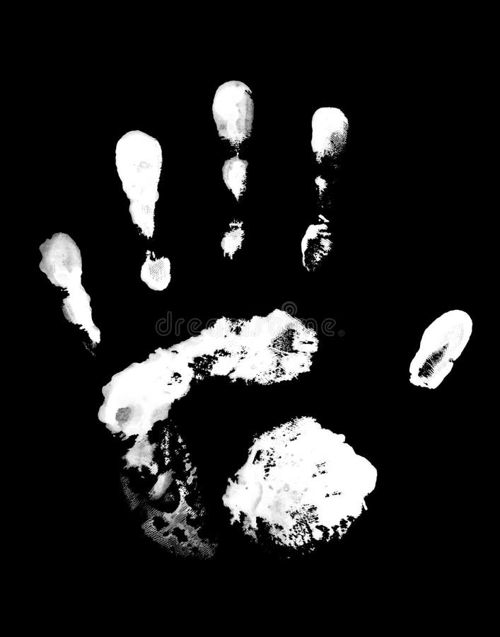 Greasy white hand print stock illustration. Illustration of handprint ...