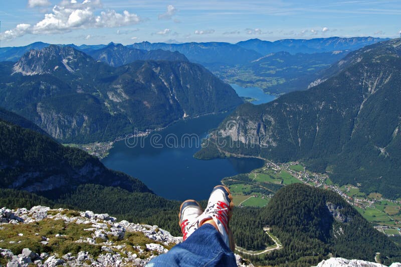 Great alpine view stock image. Image of legs, salzkammergut - 7969985