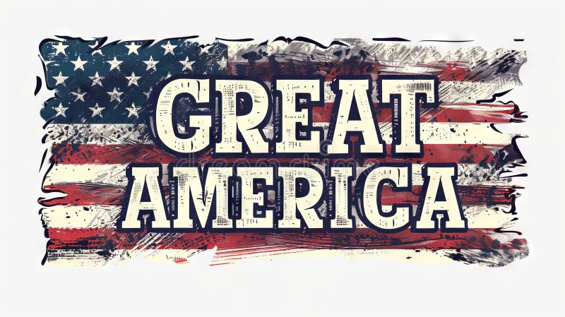 Great America - Grunge American Flag Stock Image - Image of typography ...