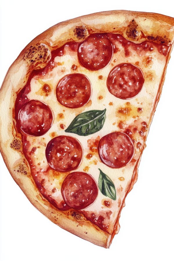 Great American Pizza Bake Pepperoni Pizza Slice with Basil Leaves for ...