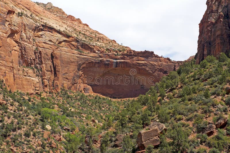 Great Arch, Zion National Park Stock Photo - Image of cliff, southwest ...