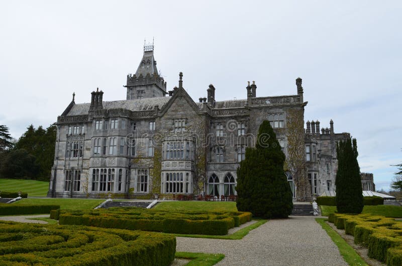 Great Architecture at Adare Manor in Ireland Stock Image - Image of ...