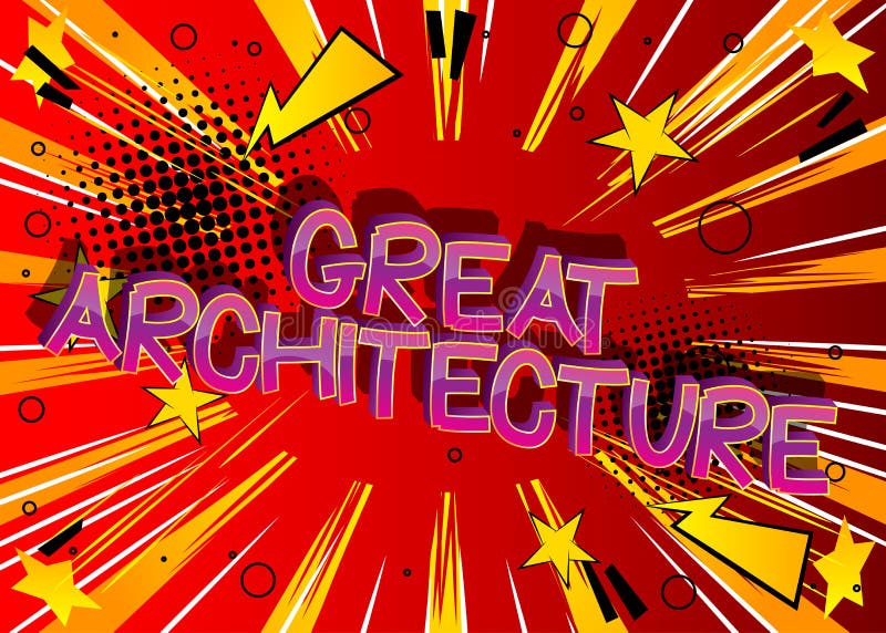 Great Architecture Comic Book Style Cartoon Words. Stock Vector ...