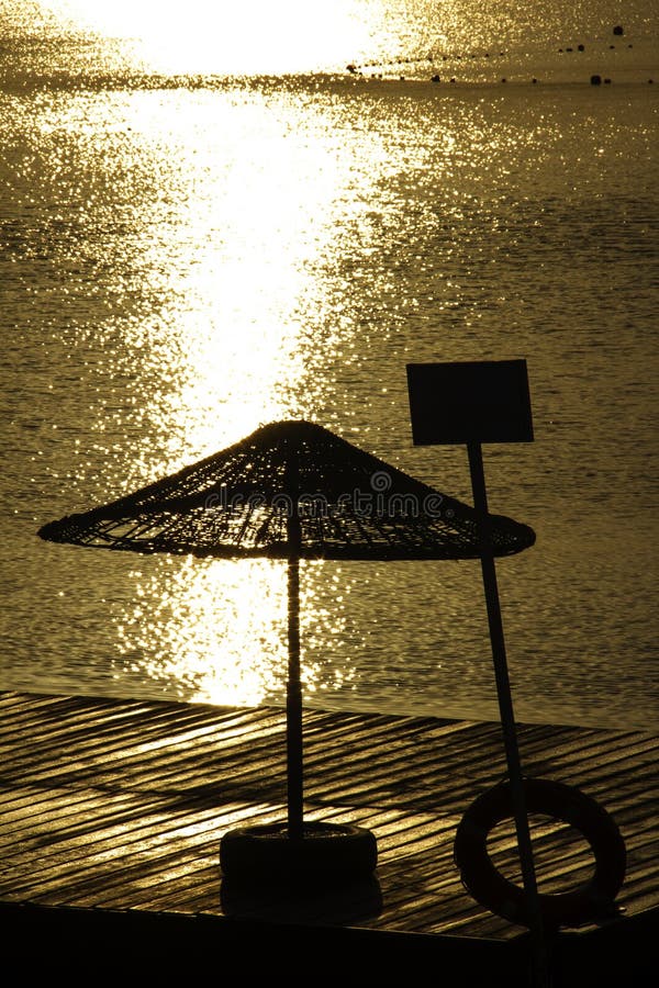 Great Backlight and Sunrise on the Beach Stock Image - Image of water ...