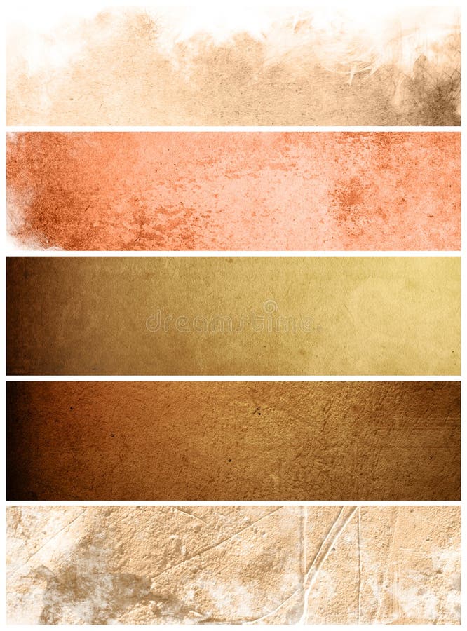 Grunge Neutral Parchment Banners or Headers Stock Illustration ...