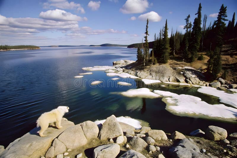 Great Bear Lake Canada stock illustration. Illustration of great ...