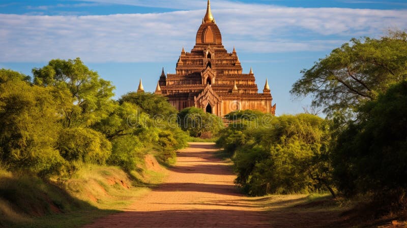 Great and Beautiful Bagan Myanmar Stock Image - Image of palace ...