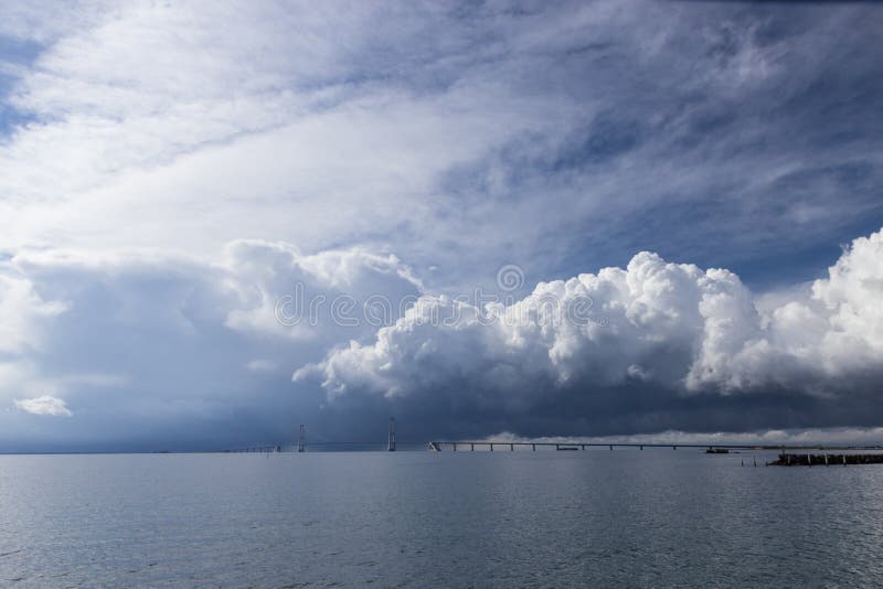 The Great Belt Bridge, Denmark Stock Photo - Image of great, commute ...