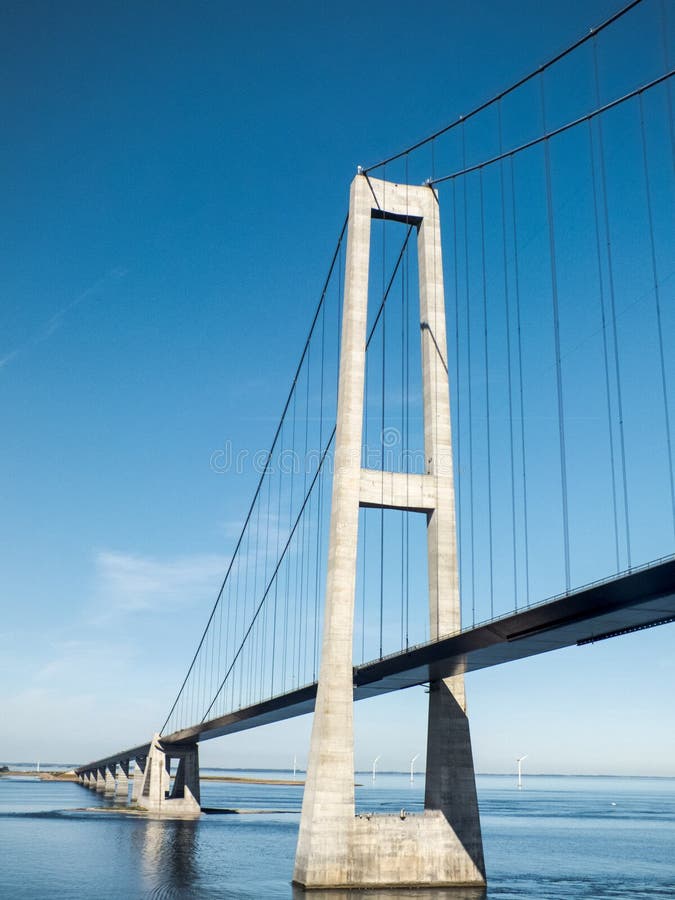 Great Belt Bridge in Denmark Over the Baltic Sea Stock Photo - Image of ...