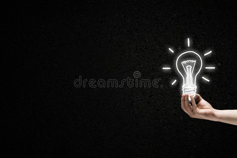 Great Bright Idea in Darkness Stock Image - Image of solve, business ...