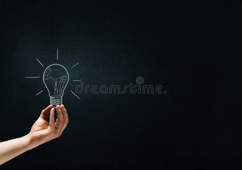 Great Bright Idea in Darkness Stock Image - Image of solve, business ...
