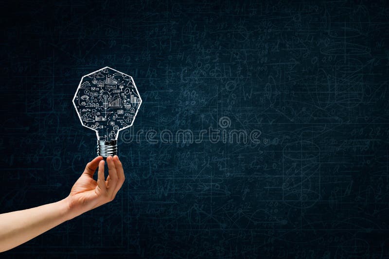 Great Bright Idea in Darkness Stock Photo - Image of creativity ...
