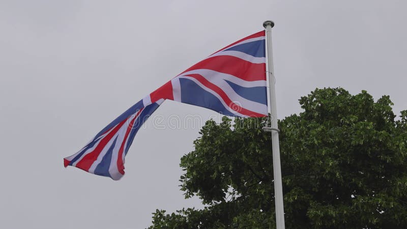 Great Britain Flag stock footage. Video of clouds, united - 351406352