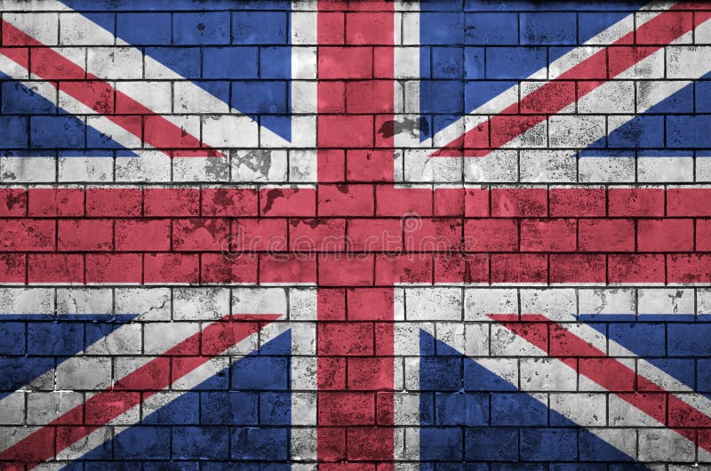 Great Britain Flag is Painted Onto an Old Brick Wall Stock Image ...
