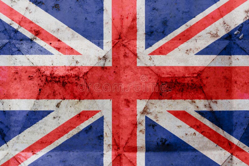 Great Britain Flag Painted on a Weathered Concrete Wall Stock Photo ...