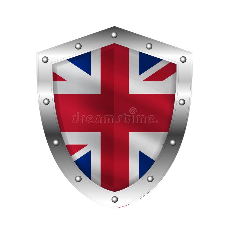 Great Britain Flag on Shield Vector Illustration Stock Vector ...