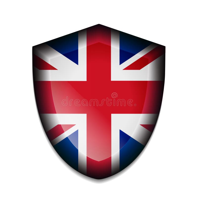 Great Britain Flag on Shield Vector Illustration Stock Vector ...