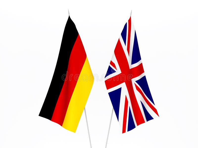 Great Britain and Germany Flags Stock Illustration - Illustration of ...