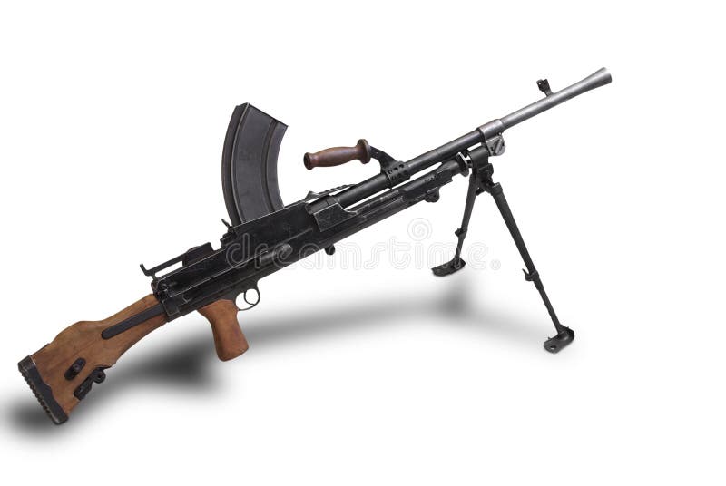 M1910 Machine Gun with Ammo Belt. Stock Photo - Image of wwii, machine ...