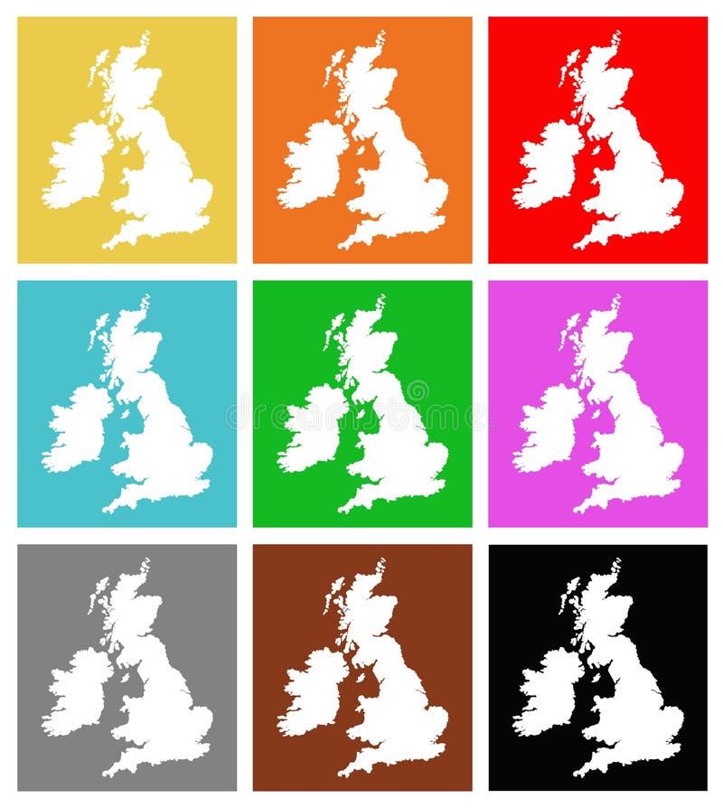 Great Britain Map - Large Island in the North Atlantic Ocean Stock ... Great Britain Map - Large Island in the North Atlantic Ocean Stock ...
