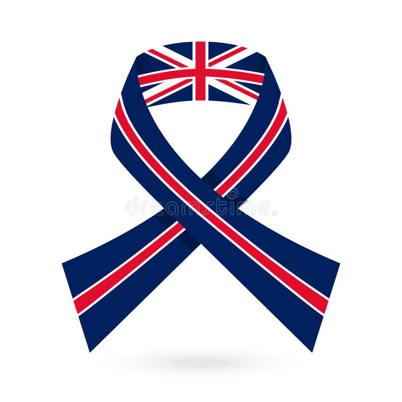 Great Britain Ribbon with Flag. UK Ribbon Flag Stock Vector ...